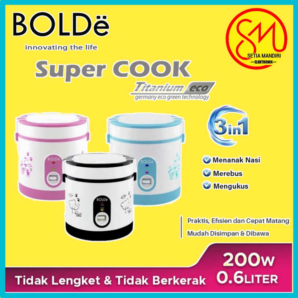 Jual BOLDe Super COOK Titanium ECO Rice Cooker Mini Magic Com Penanak ...