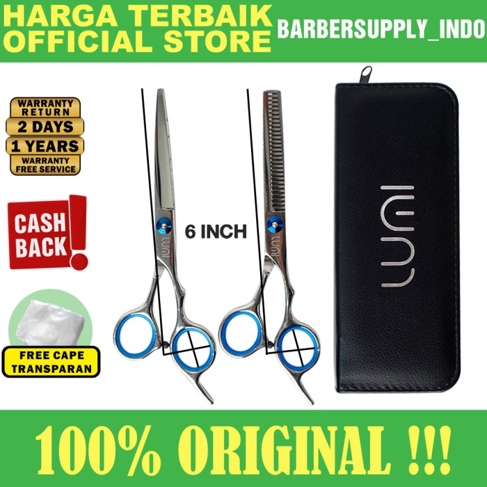 Jual LUMI GUNTING POTONG PENIPIS RAMBUT BASIC SCISSORS SET 6 INCH ...
