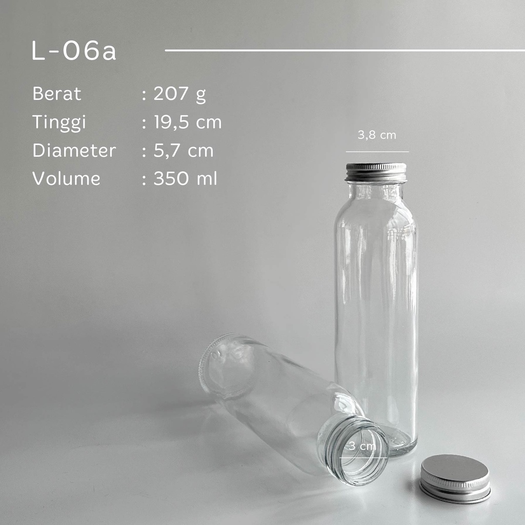 Jual Botol kaca tinggi bulat - botol juice kopi madu | Shopee Indonesia