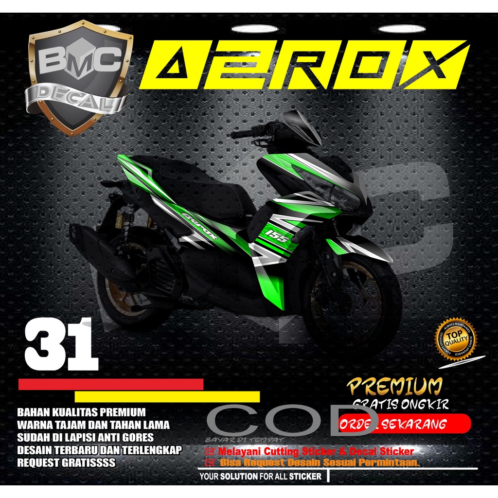 Jual STICKER DECAL FULL BODY YAMAHA AEROX | Shopee Indonesia