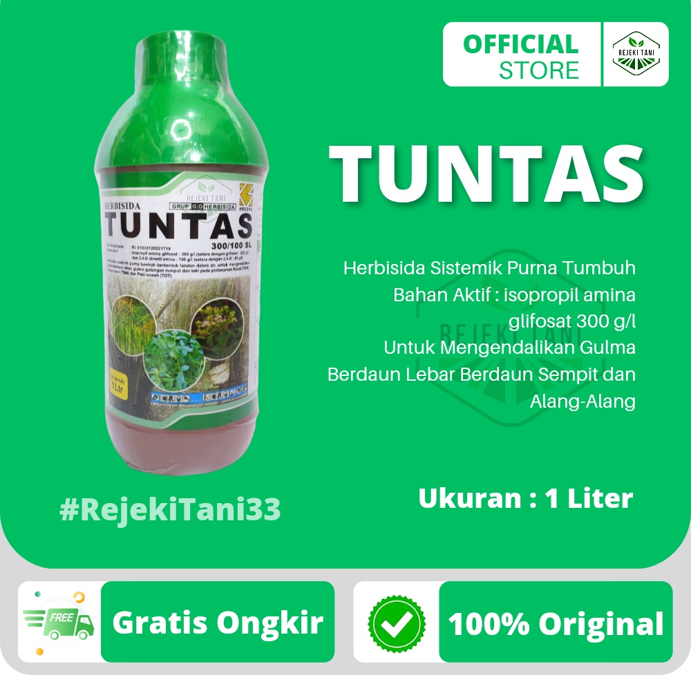 Jual Herbisida TUNTAS 300/100SL 1L Racun Sistemik Purna Tumbuh Pembasmi ...