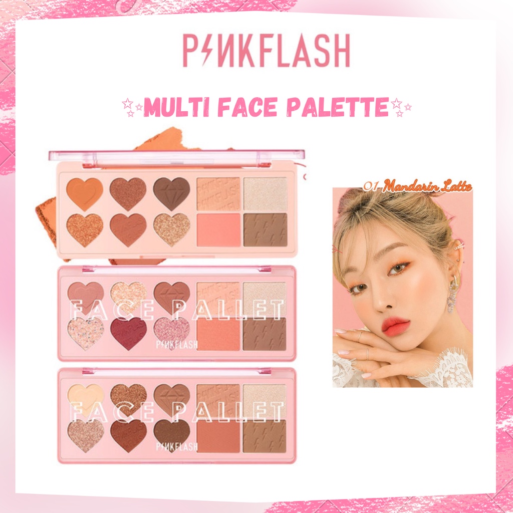 Jual Pinkflash Multiple Face Palette | Eyeshadow | Blush | Highlighter ...