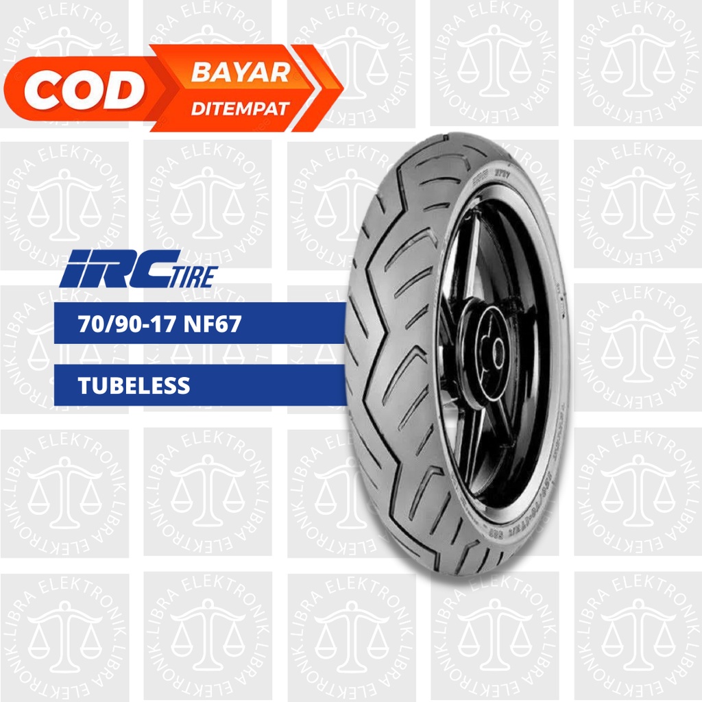 Jual BAN LUAR MOTOR IRC UKURAN 70/90-17 NF 67 TUBELESS (TANPA BAN DALAM ...