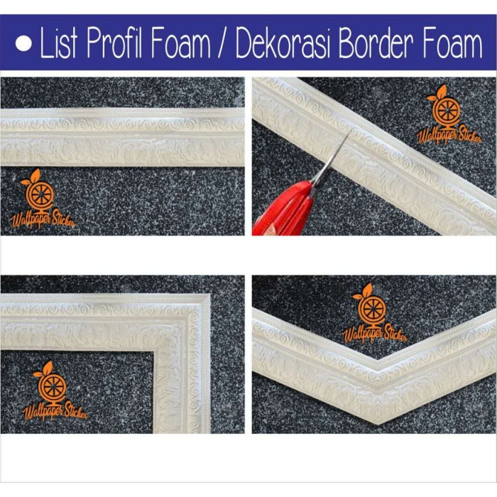 Jual Terlaris List Profil Foam 8Cm X 2 3M Moulding Wallpaper Dekorasi ...