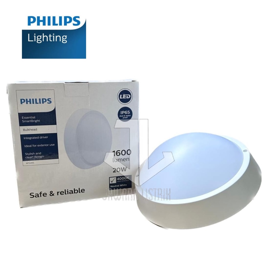 Jual PHILIPS 20W 20WATT IP65 WT045C - Lampu Dinding Outdoor Bulkhead ...