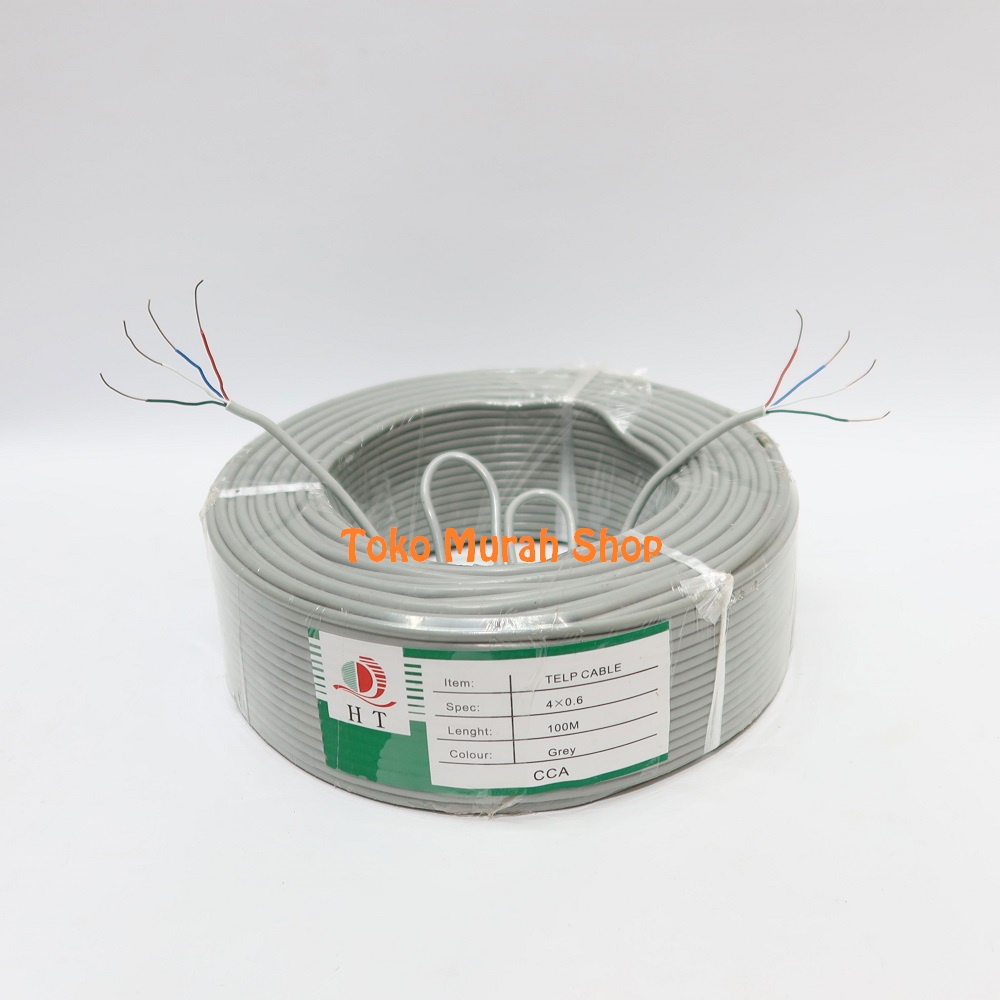 Jual Kabel Telepon isi 4 Warna/Kawat (1 roll isi 100meter) Kabel Line ...