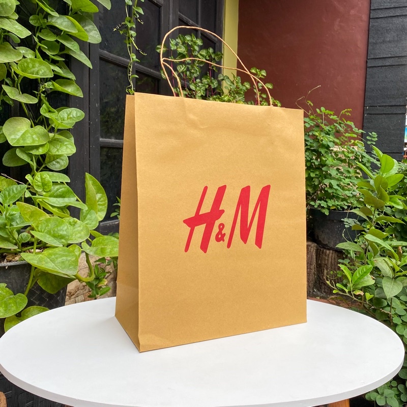Jual (6.6) PaperBag H&M P 30CM X L 26CM | Shopee Indonesia