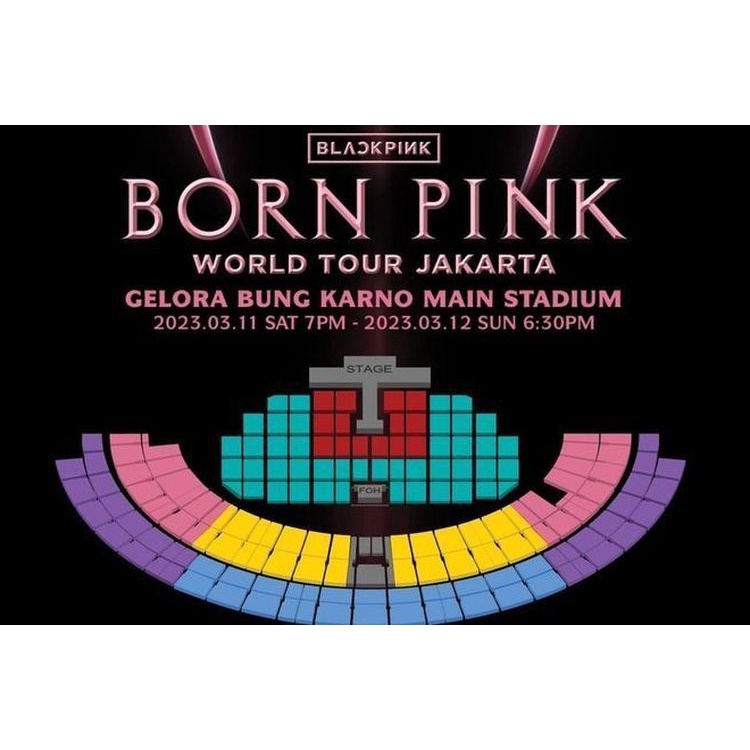 Jual Tiket Blackpink CAT 2 DAY 2 Seat Number B13 World Tour [Born Pink ...