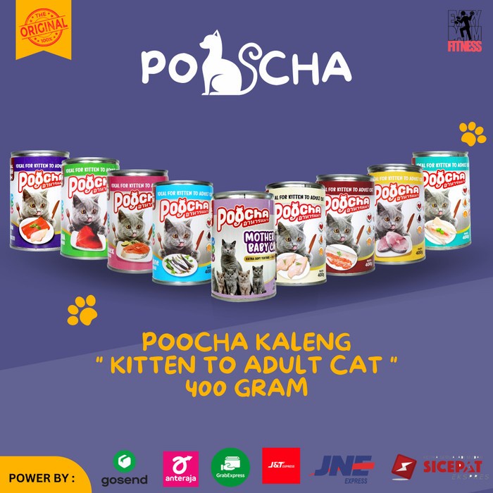 Jual POOCHA CAT WET FOOD 400GR 400 GR GRAM MAKANAN KALENG KUCING BASAH ...