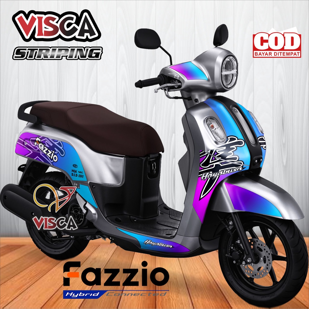 Jual Stiker Striping Yamaha Fazzio Variasi Hayabusa Bunglon | Shopee Indonesia