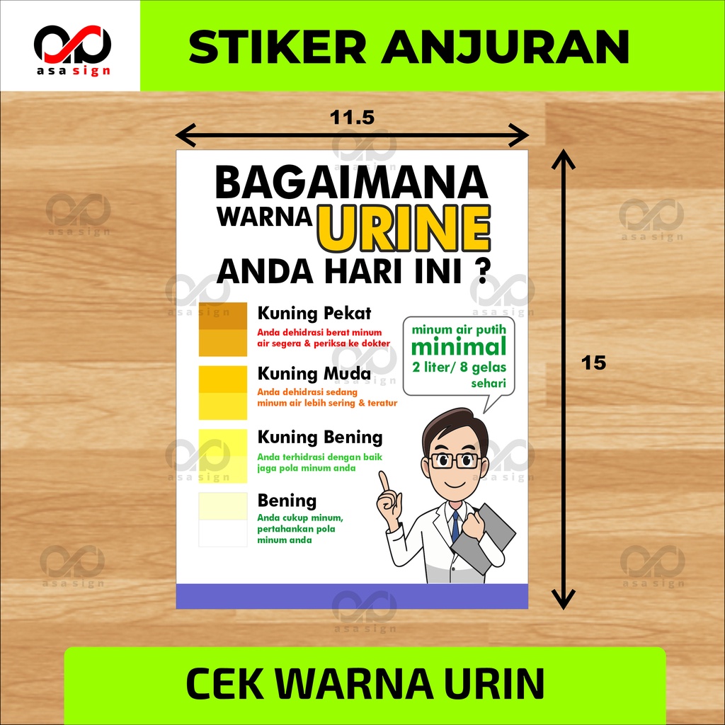 Jual STIKER CEK WARNA URINE ANDA DAN PERBANYAK MINUM AIR PUTIH | Shopee ...