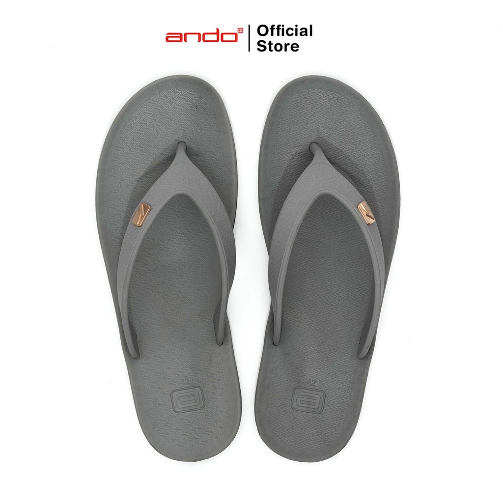 Jual Ando Official Sandal Jepit Viral 02 Pria Dewasa - Abu-Abu/Hitam ...