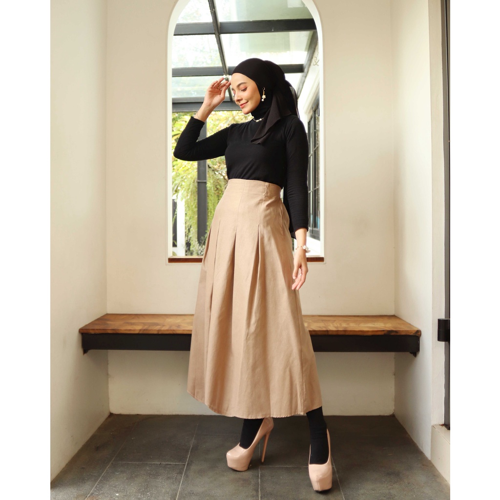 Jual Rok Panjang Rok Lipit wanita 783 Mrs6 | Shopee Indonesia