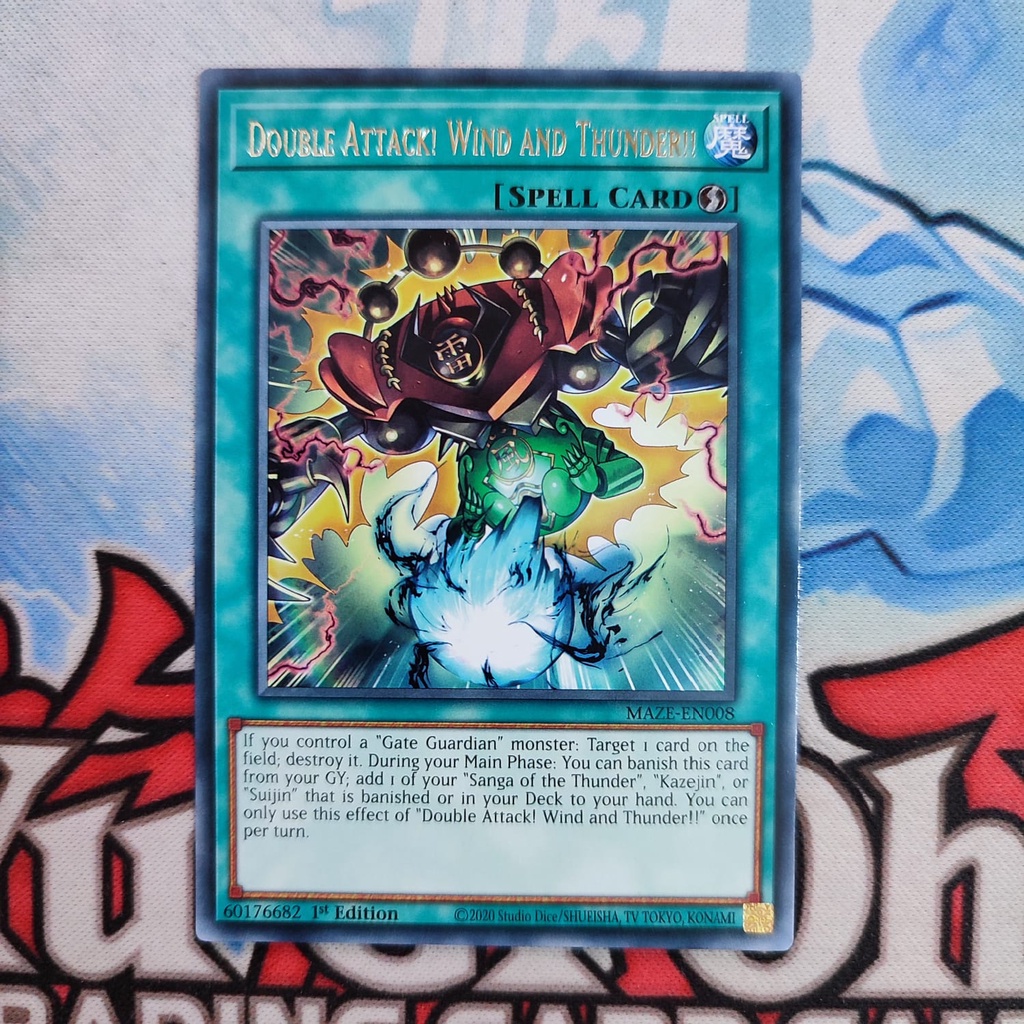 Jual yugioh double attack wind and thunder MAZE rare 1st original | Shopee Indonesia