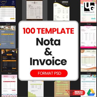 Jual 100 template nota invoice format psd photoshop | Shopee Indonesia