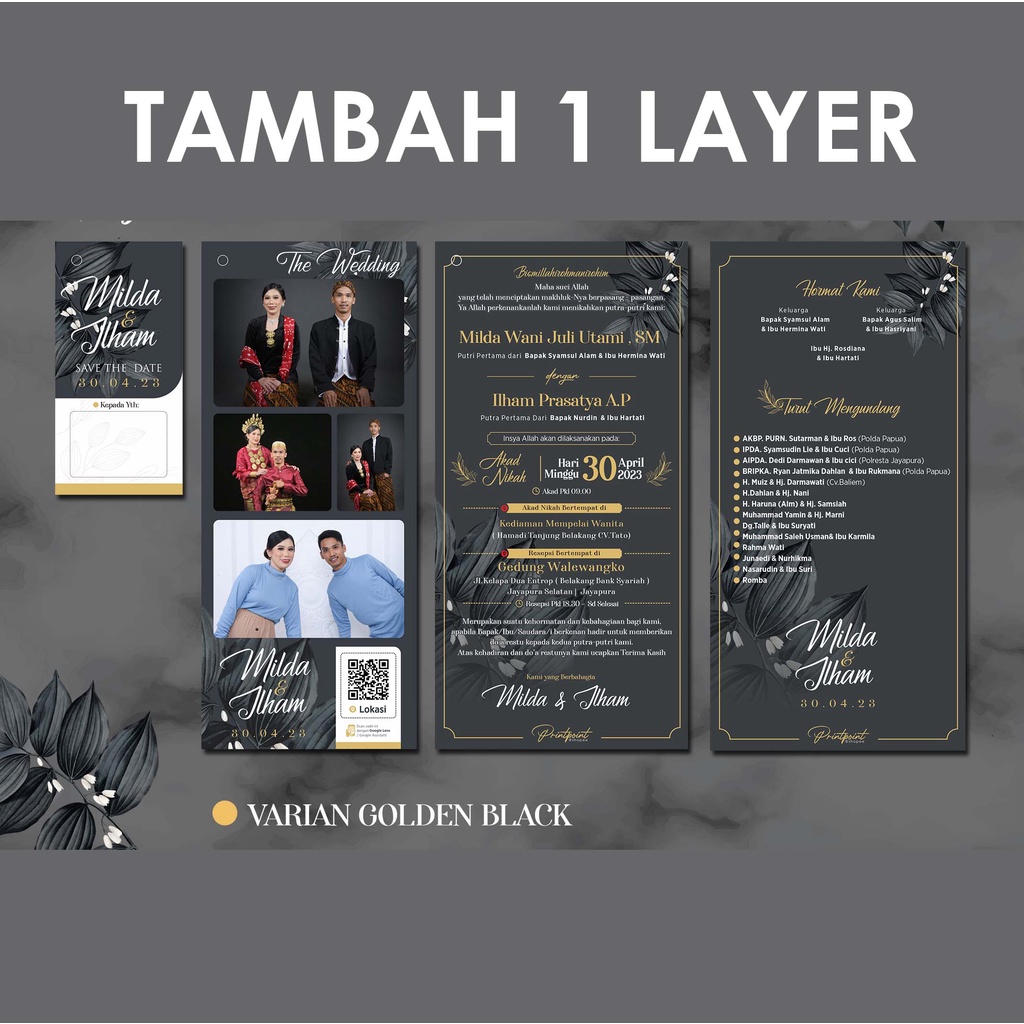 Jual Undangan Rustic Hangtag Layer Viral Tebal Murah Desain Premium ...
