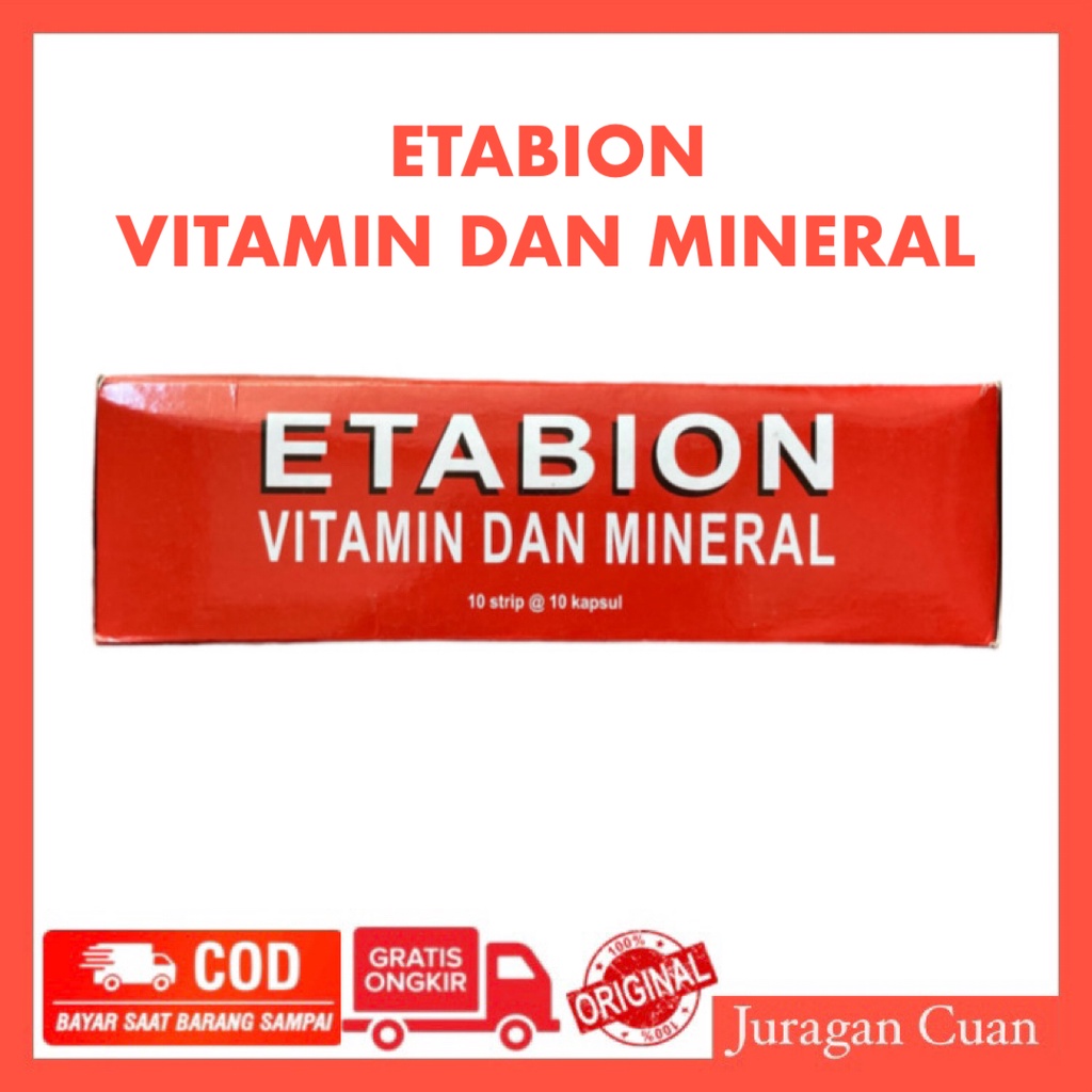 Jual ETABION SUPLEMEN MAKANAN MULTIVITAMIN MINERAL 1 STRIP ISI 10 ...
