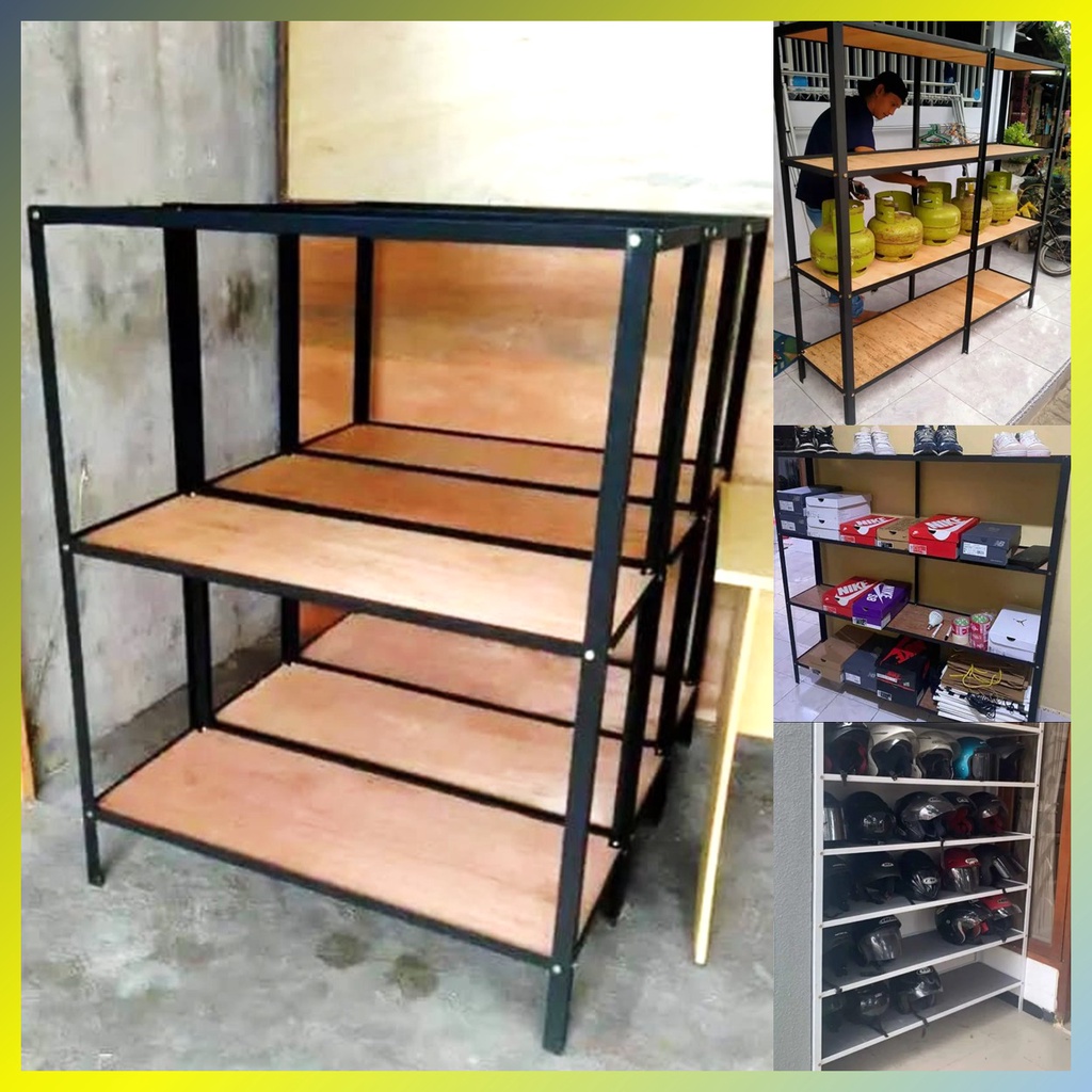 Jual Rak Siku Besi 5Susun P200xT200xL50 Susun Serbaguna Murah ...