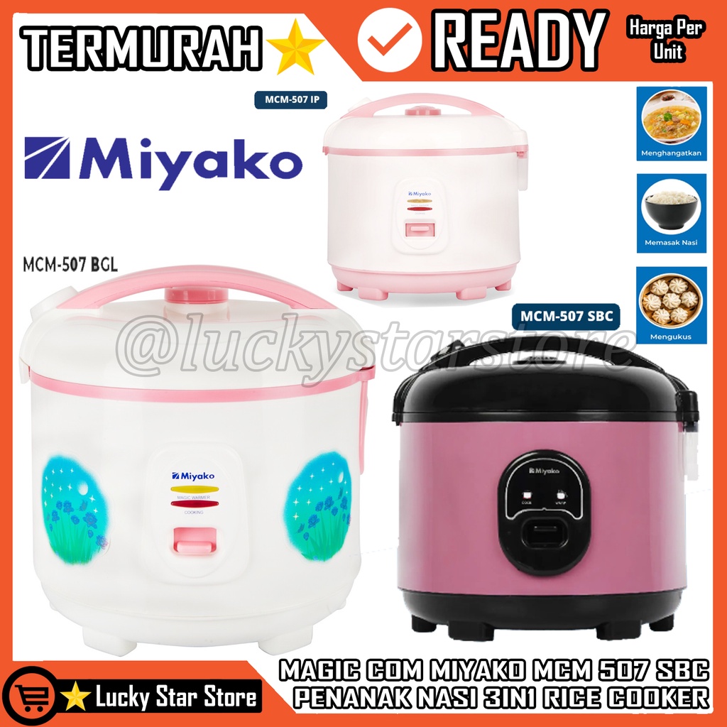Jual Miyako Rice Cooker MCM 507 BGL Pink MAGIC COM MIYAKO MCM 507 SBC ...
