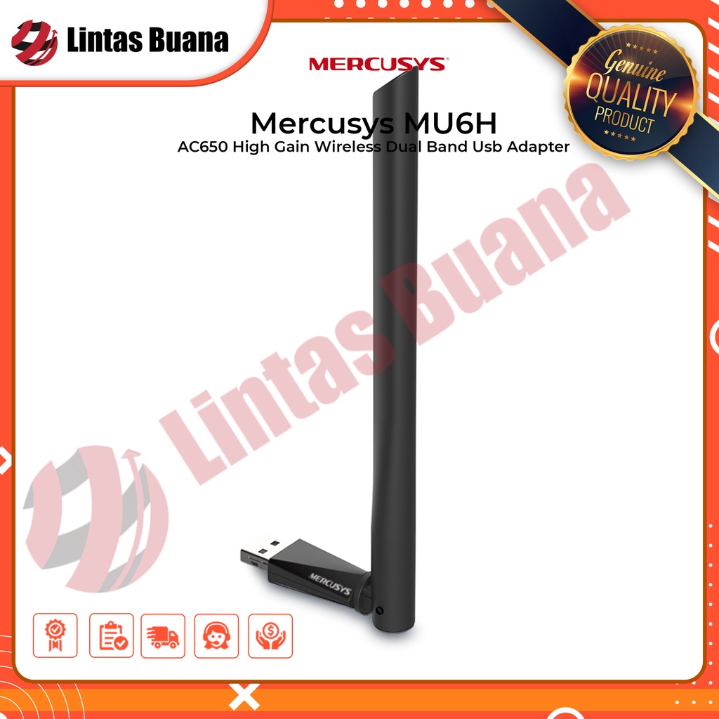 Jual Mercusys MU6H AC650 High Gain Wireless Dual Band Usb Adapter ...