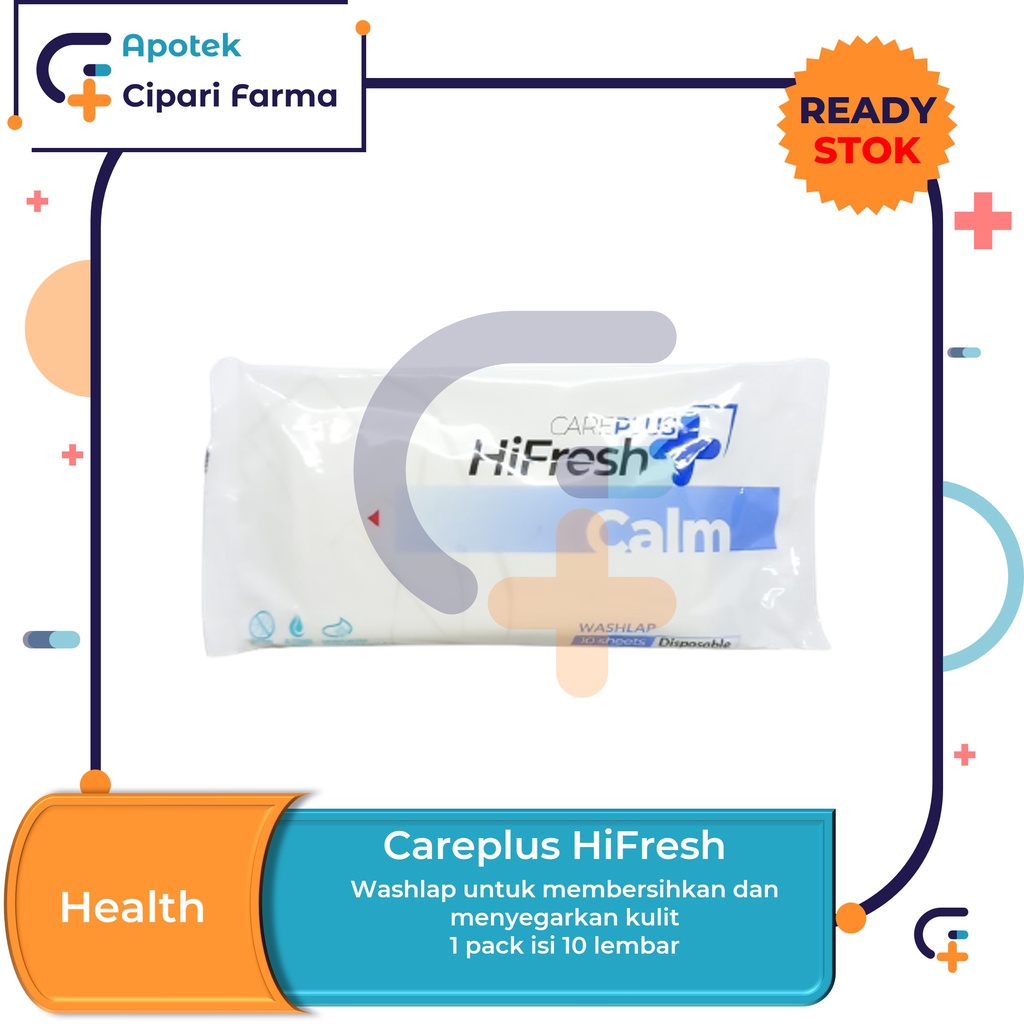 Jual CarePlus HiFresh Washlap Disposable Antiseptik Sekali Pakai isi 10 ...