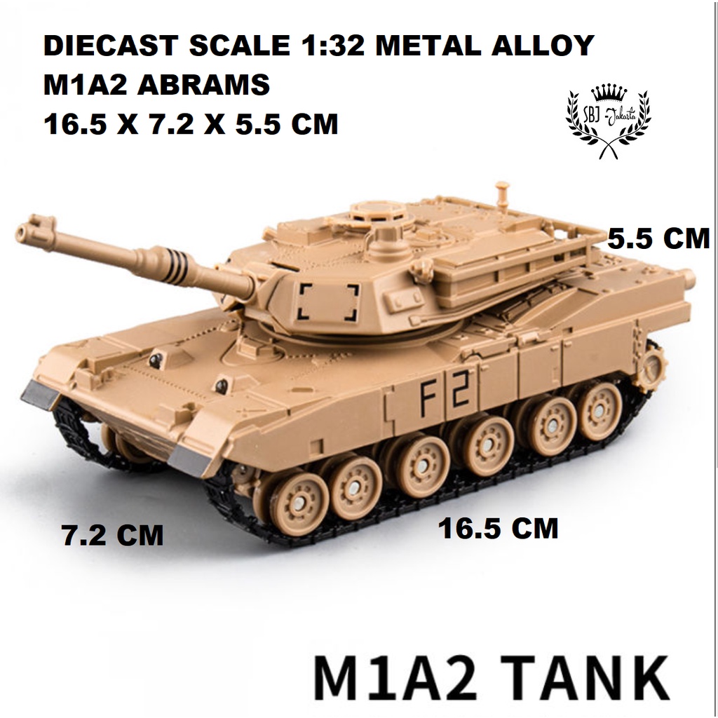 Jual DIECAST TANK SKALA 1:32 M1A2 ABRAMS LEOPARD 2 METAL ALLOY M1 ...