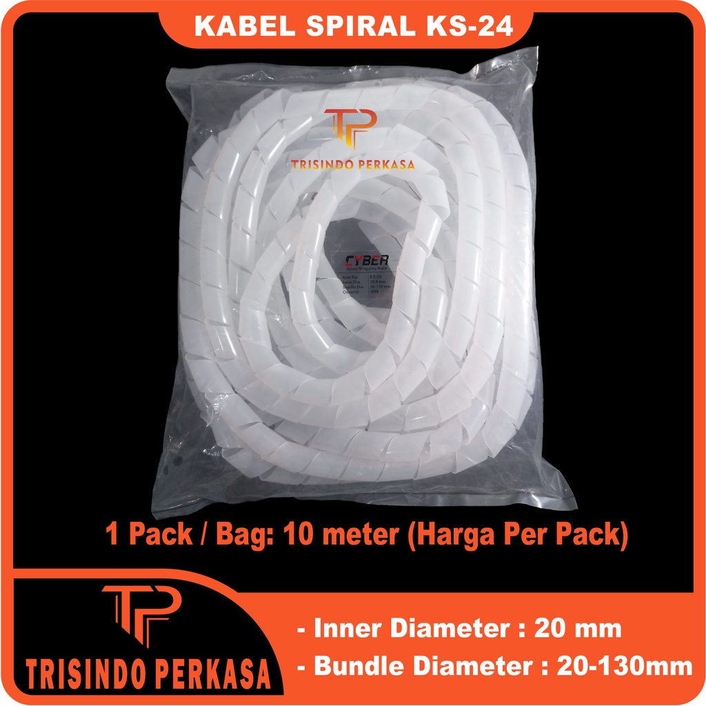 Jual Kabel Spiral / Spiral Wrapping Band KS-24 KS 24 KS24 Spiral Kabel Pelindung Cable Spiral ...