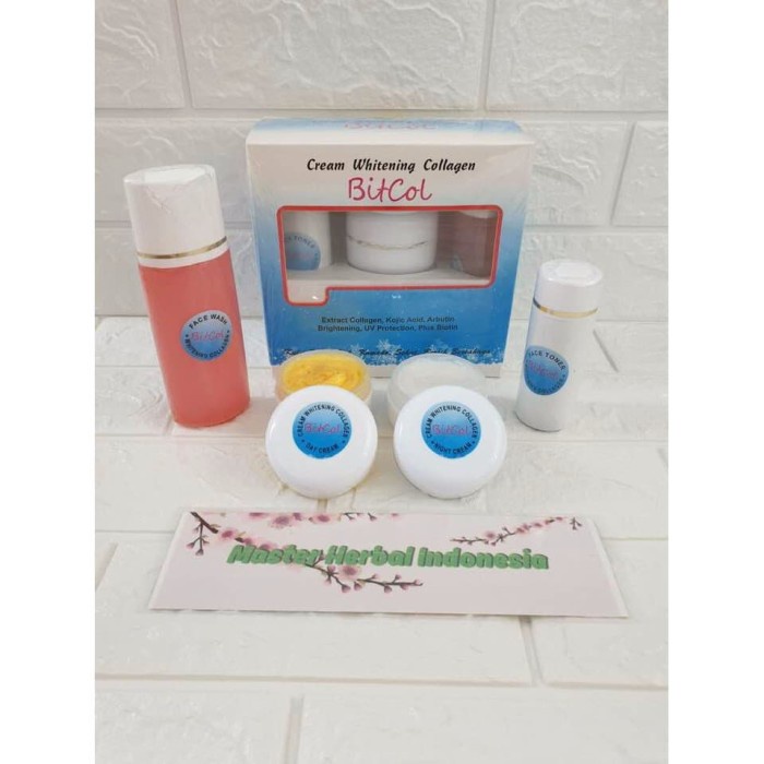 Jual Cream Whitening BITCOL 35 gram Extract Collagen, Kojic Acid ...