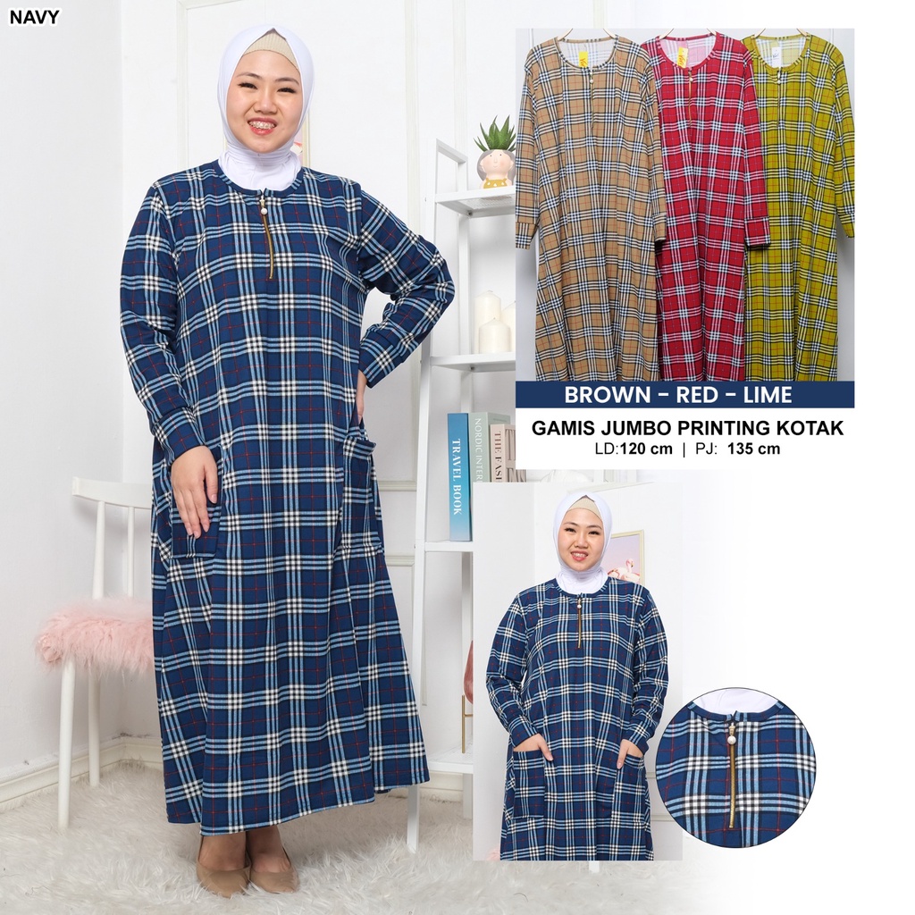 Jual Gamis Busui Jumbo BB 2 Kantong ( Real Pic ) Matt Voxy Spandek Premium Tebal / Fit XXXL / Ld ...