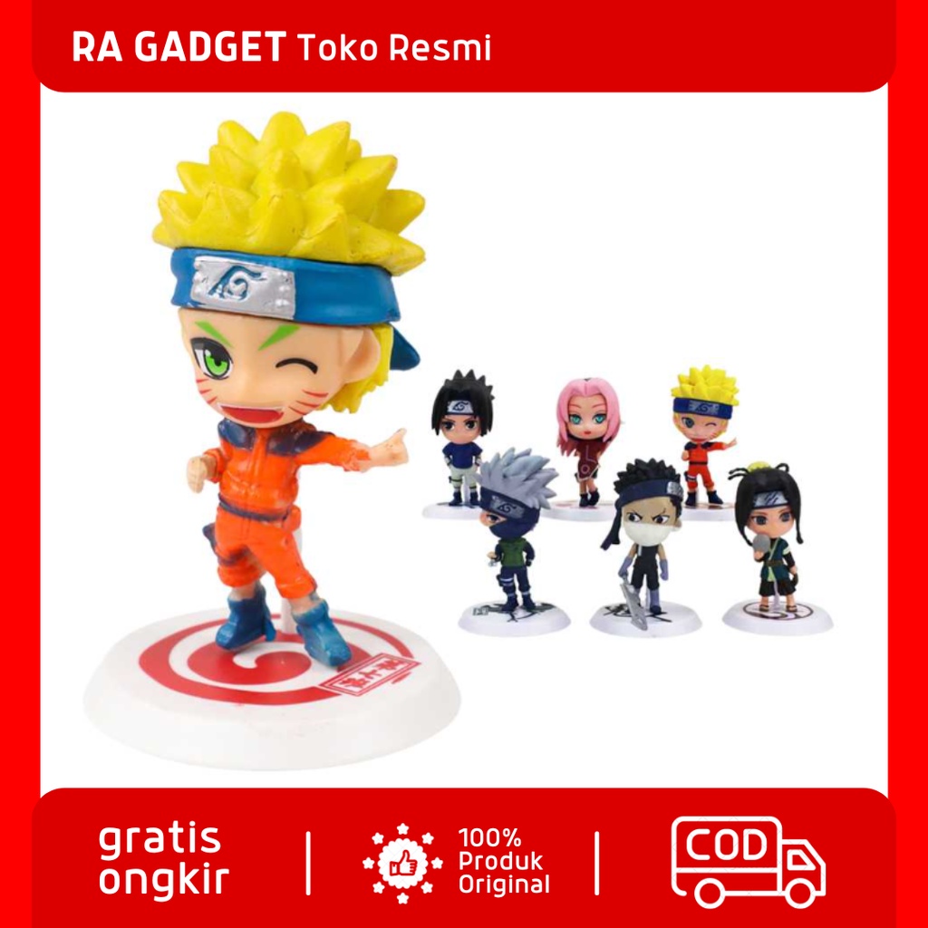 Jual Action Figure Naruto Set Chibi 6 PCS / Patung Figure Anime Chibi ...