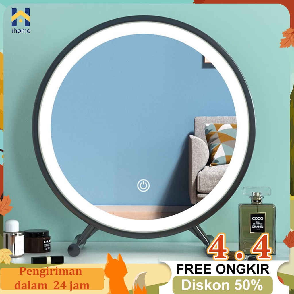 Jual IH Cermin Rias LED Dengan Touchscreen Cermin Rias Bulat 40CM ...