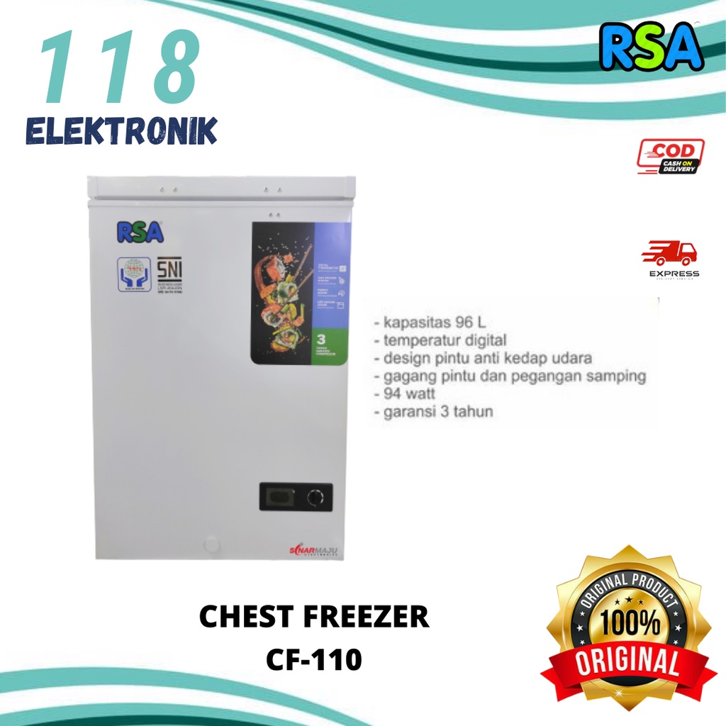 Jual RSA Chest Freezer CF-110 / CF-160 / CF-210 / CF-310 | Shopee Indonesia