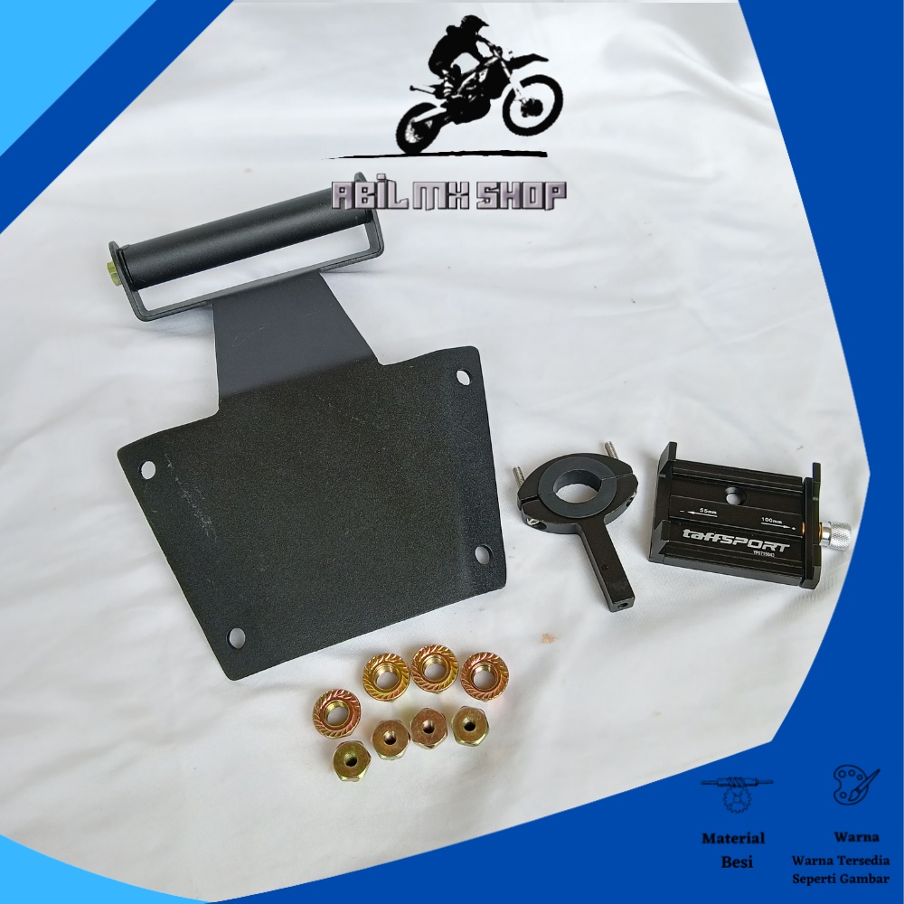 Jual PAKET BRAKET HOLDER HP CB 150 X DAN HOLDER ALUMUNIUM BRAKET CB 150 ...