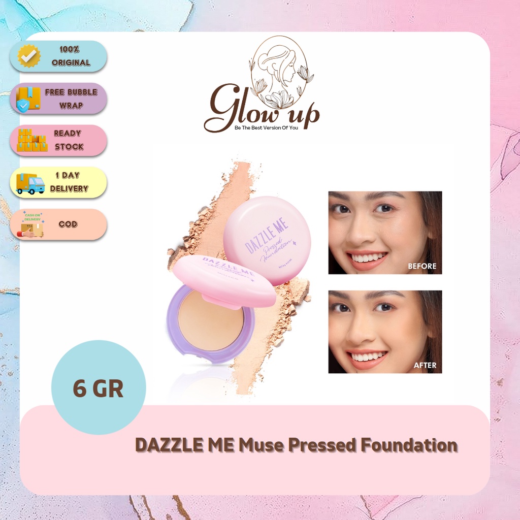 Jual DAZZLE ME Muse Pressed Foundation | Long Lasting Matte Compact ...