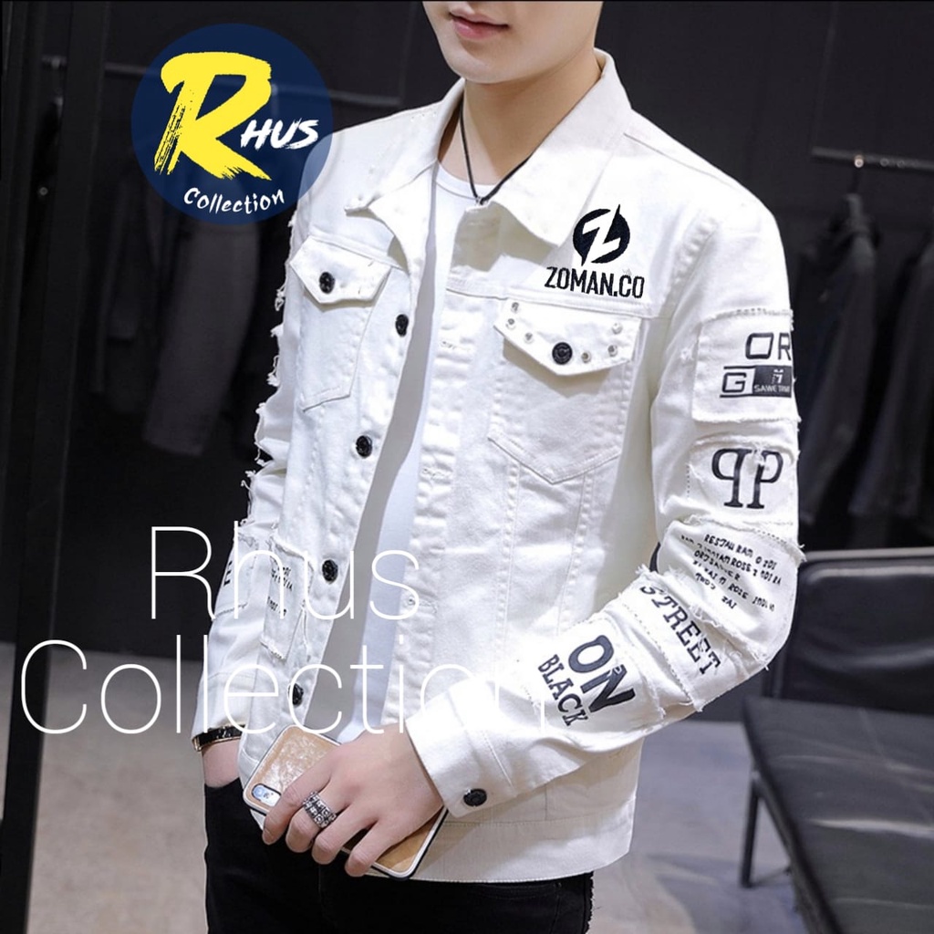 Jual Jaket Jeans Denim Printing Zoman|Jaket Jeans Denim Zoman Sablon ...