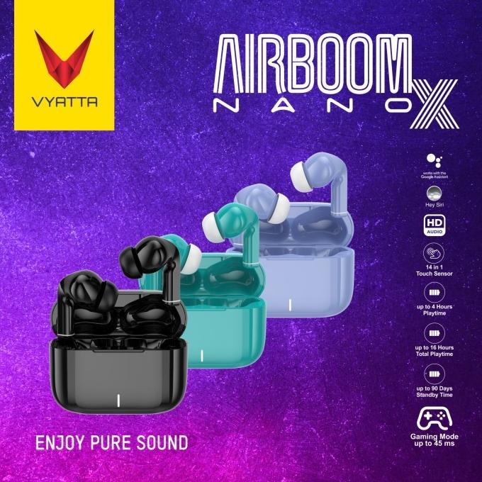 Jual VYATTA Airboom Nano X TWS Bluetooth Headset / Earphone , HD ...