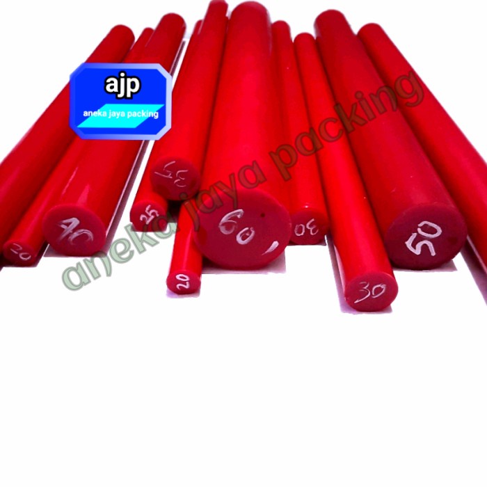 Jual polyurethane rod 40mm x 50cm karet pu merah batangan | Shopee ...
