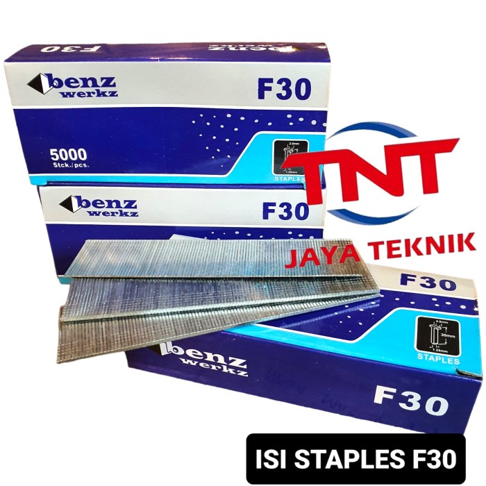 Jual Isi Staples Paku Tembak Angin Lurus F30 / Isi Staples F30 Lurus ...