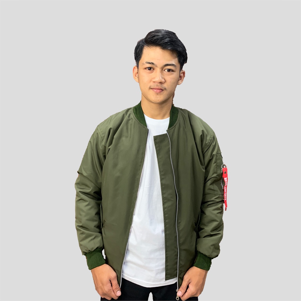 Jual BRIGO Jaket Bomber Polos || Bomber Varsity || Bahan Taslan JN ...