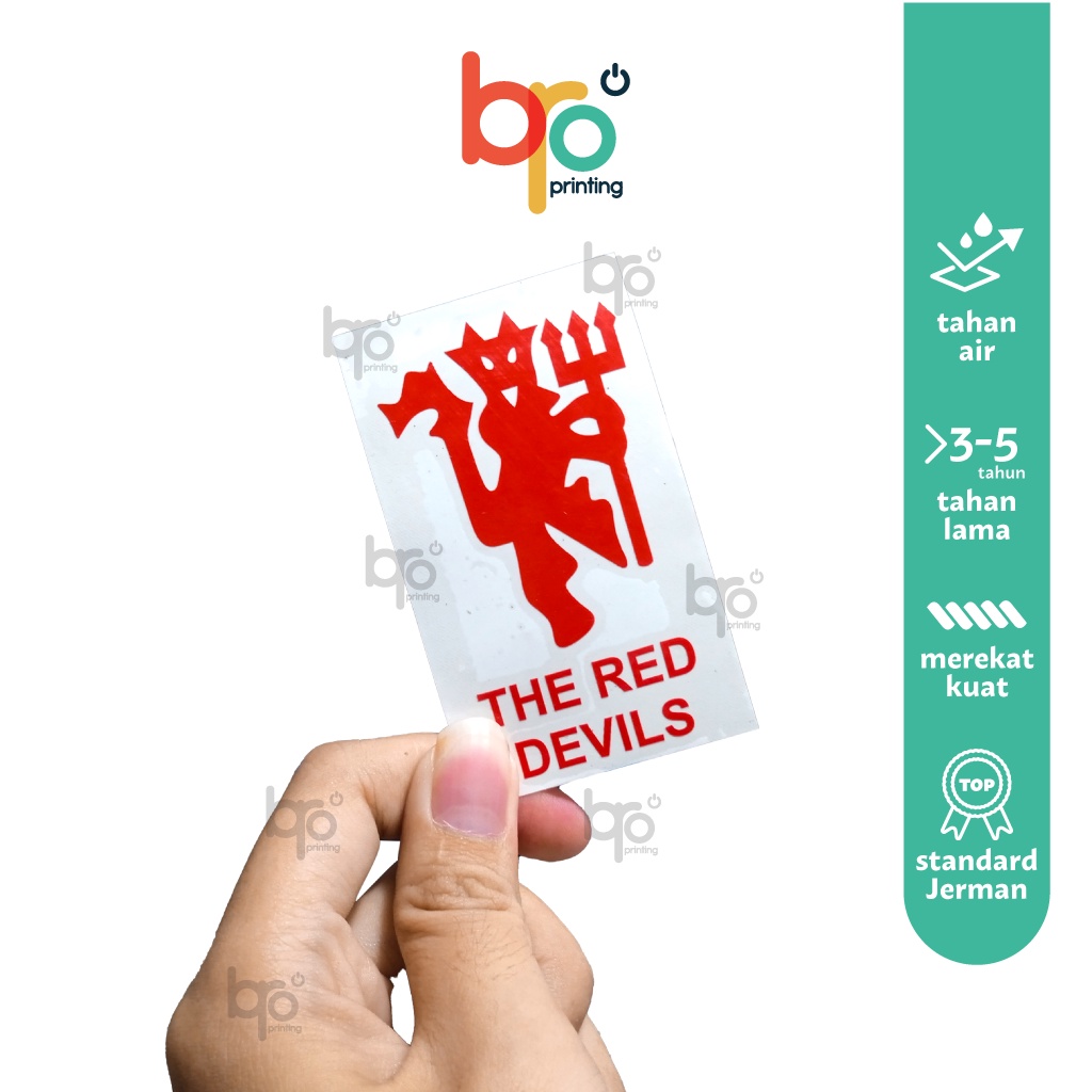 Jual Stiker Logo The Red Devils Manchester United Untuk Aksesoris Mobil