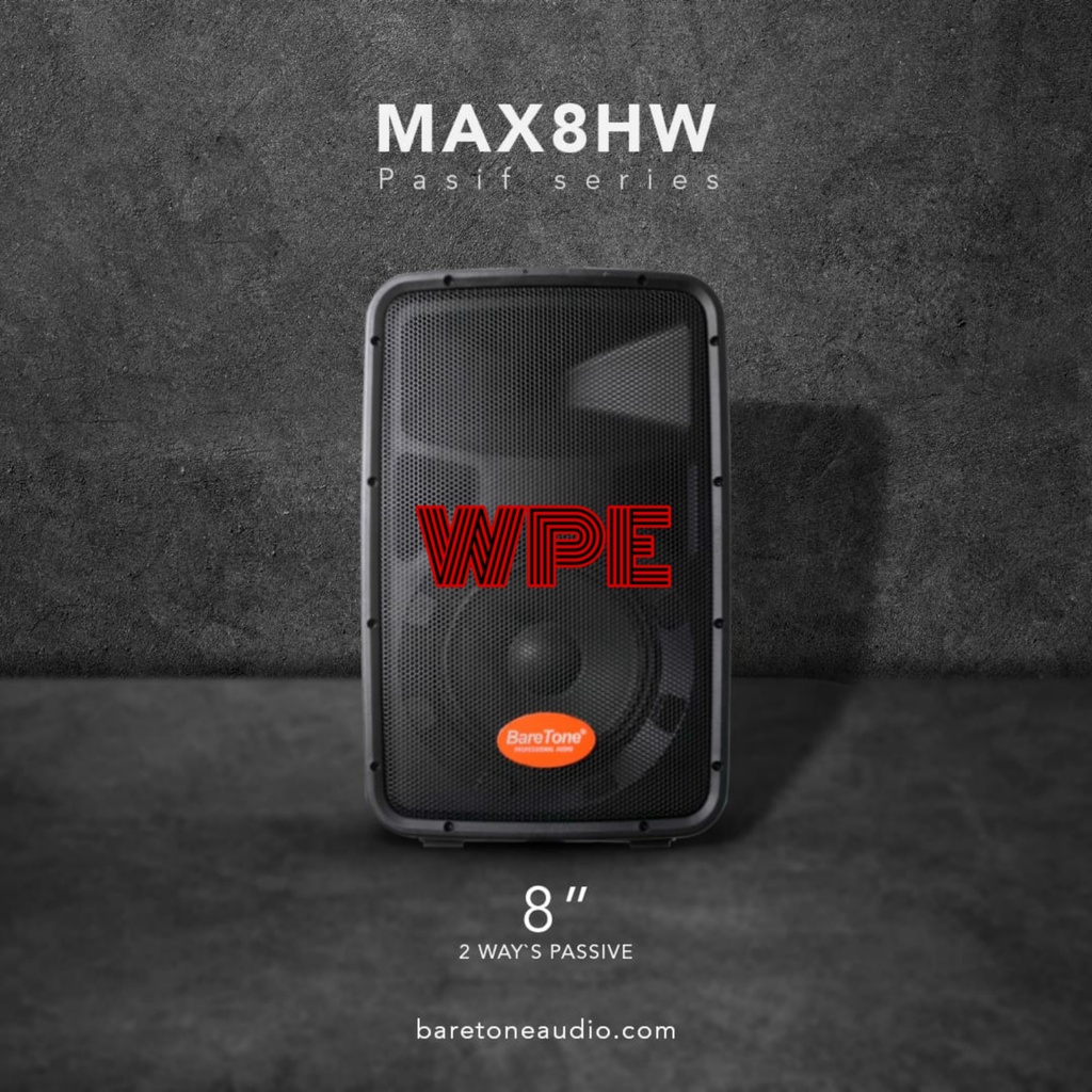 Jual speaker pasif baretone max 8hw / max 8 hw / max8hw original sepasang | Shopee Indonesia