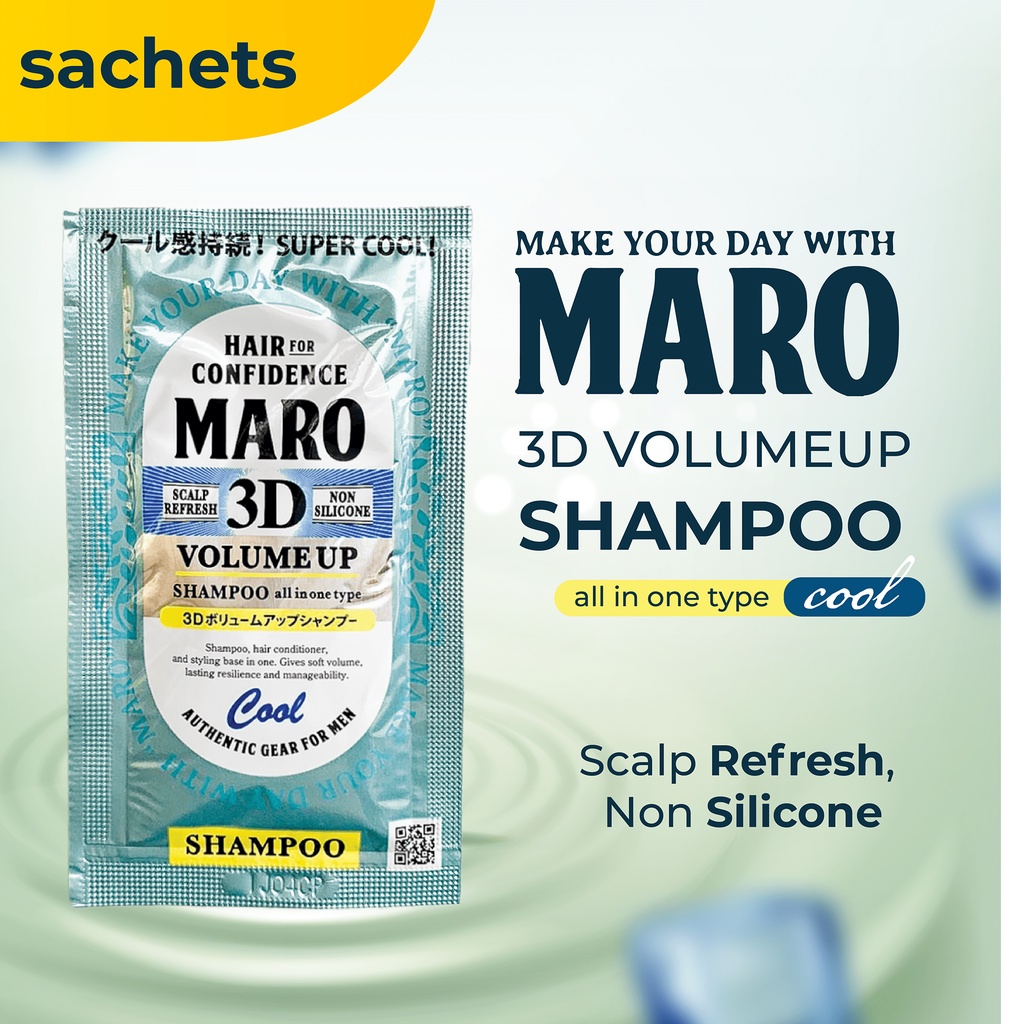 Jual MARO Sample 3D Volume Up Shampoo Cool Trial Pack | Shopee Indonesia