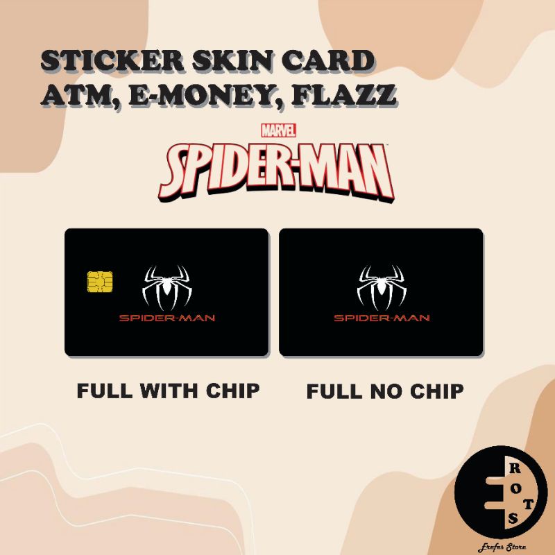 Jual Sticker Skin Card Spiderman Kartu ATM/E-money/Flazz | Shopee Indonesia