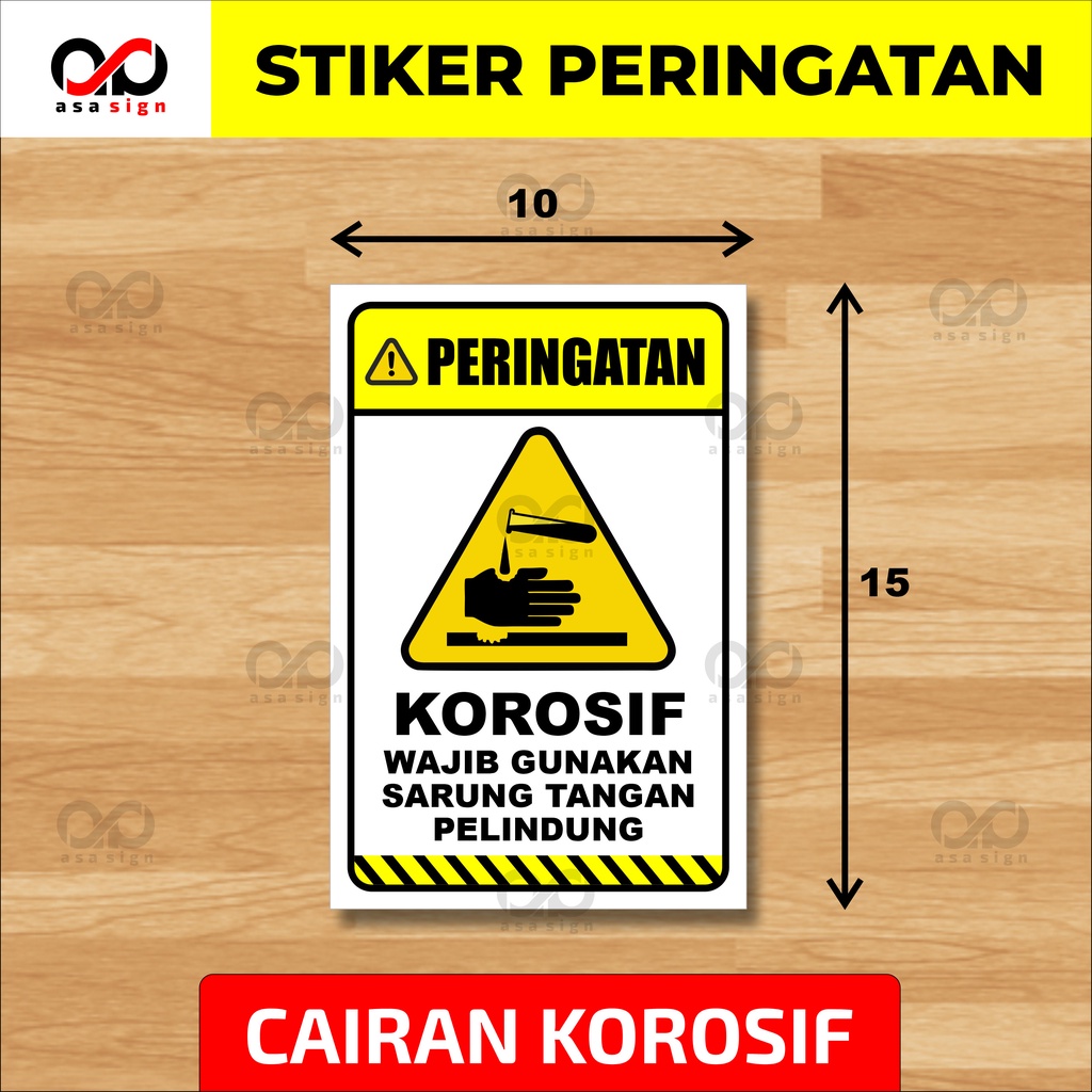 Jual STIKER AWAS KOROSIF | STIKER PERINGATAN | STIKER KESELAMATAN ...