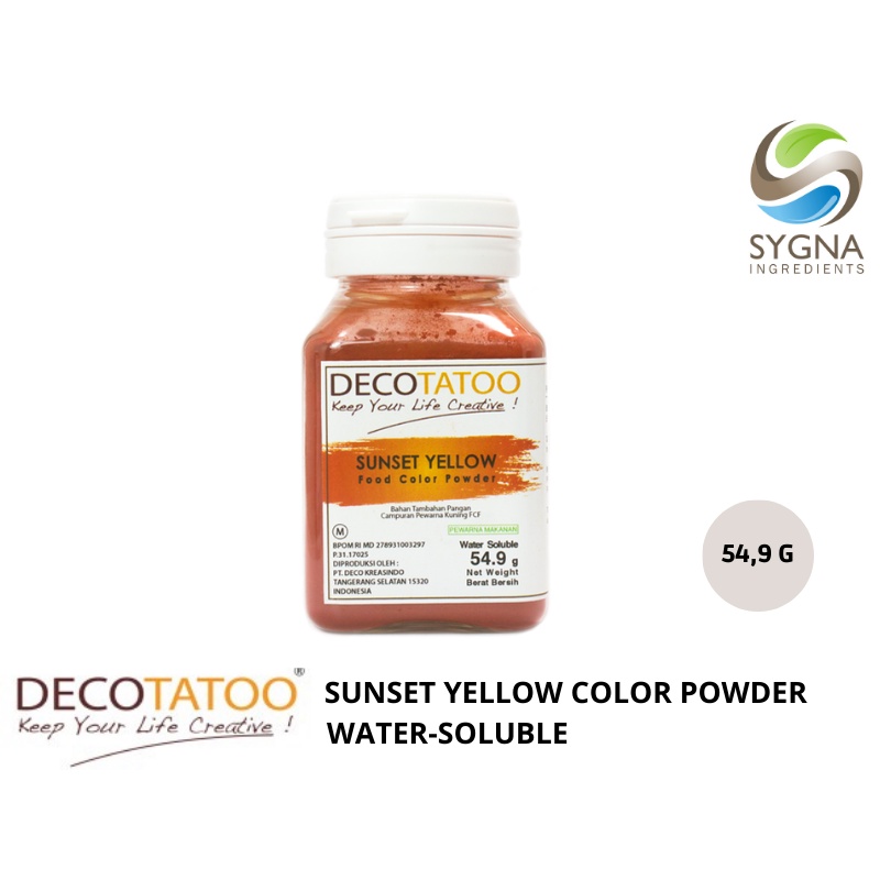Jual Pewarna Makanan - Water Soluble Decotatoo - Sunset Yellow Color ...