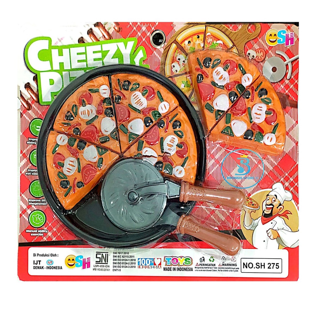 Jual Bronsis - Mainan Edukasi anak Cheezy Pizza potong set SH 275 ...