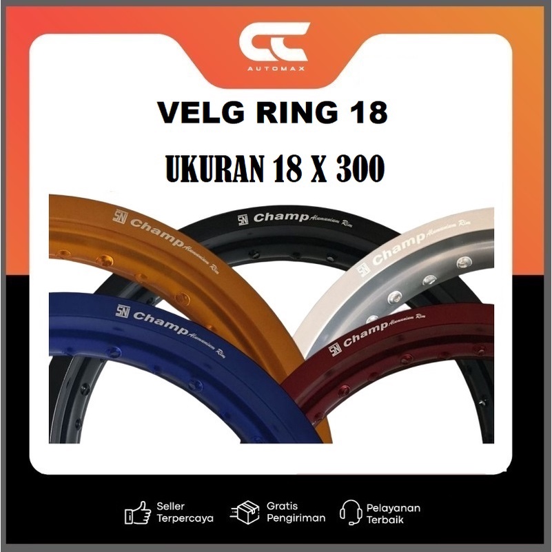 Jual Velg Ring 18 300 Ukuran 18X300 Alumunium Champ Hole 36 Champ ...
