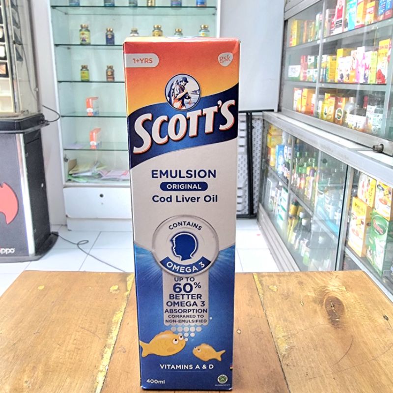 Jual Scotts Emulsion Original 400ml (Cod Liver Oil) | Shopee Indonesia