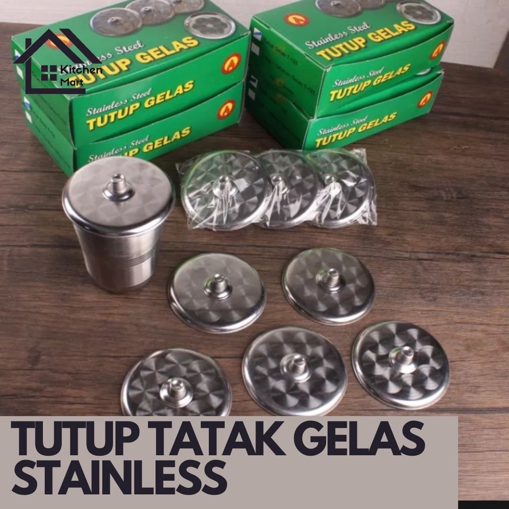 Jual Tutup/Tatak Gelas Stainless Stell Tutup Gelas Stainless Steel Isi ...
