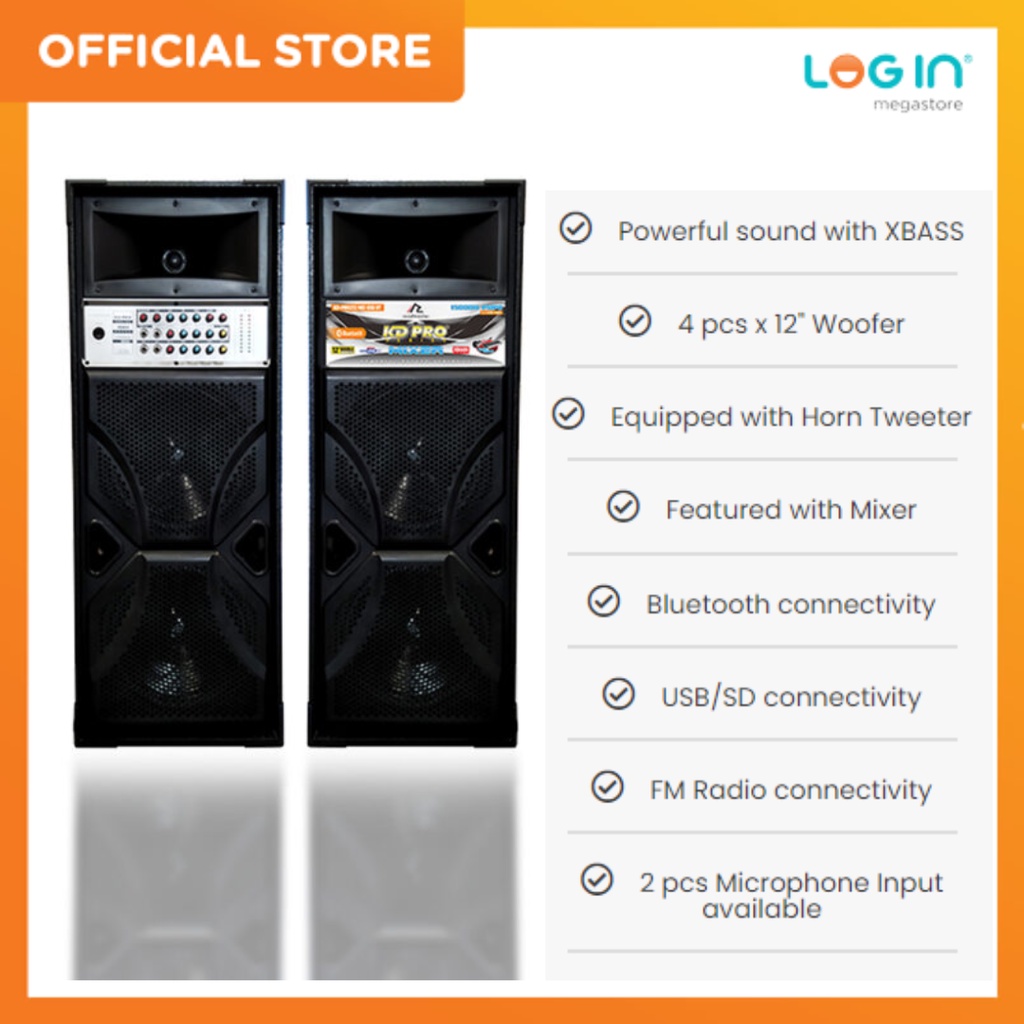 Jual SPEAKER ROADMASTER KD PRO 212 MIX USB BLUETOOTH | Shopee Indonesia